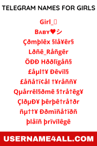 64+ Best Telegram Names For Boys & Girls (𝓒𝓸𝓹𝔂 𝓪𝓷𝓭 𝓟𝓪𝓼𝓽𝓮)