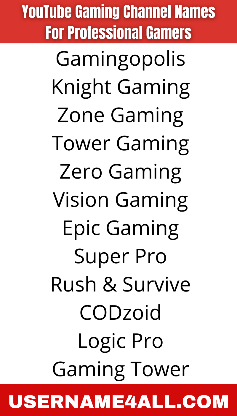 630+ YouTube Gaming Channel Names Ideas (2022) to Grow on YouTube