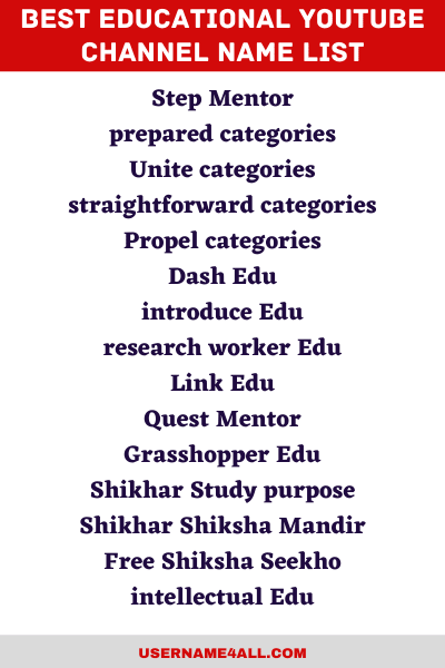 [350+ BEST] Youtube Channel Names For Education That Are Unused