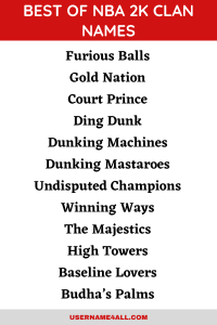 [Updated 200+] Cool & Funny NBA 2K Clan Names For Pro Players