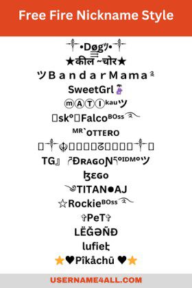 740+ Best Cool, Unique and Stylish Free Fire NickName [2024]