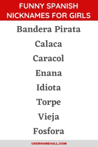 130+ Funny & Cute Spanish Nicknames for Girls - Username4All
