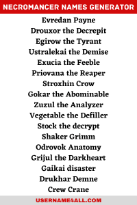 900+ Best Cool, Famous & Funny Necromancer Names (Girls & Boys)